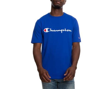 Champion Script Logo Tee T1919g 549465 5ec Shiekh