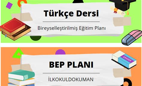 1 Sınıf Türkçe Bep Planı İlkokul Döküman