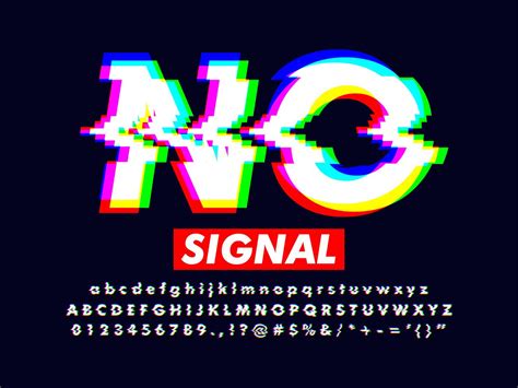 Distorted Glitch Font Effect With RGB Color 555815 Vector Art At Vecteezy