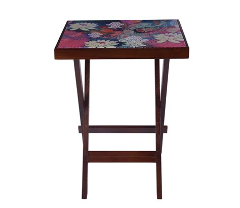 Buy Digital Side Table Lotus Print At 28 Off Online Wooden Street