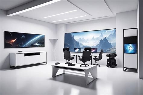 Premium Photo Craft A Mockup Of A Gaming Setup With Whitethemed