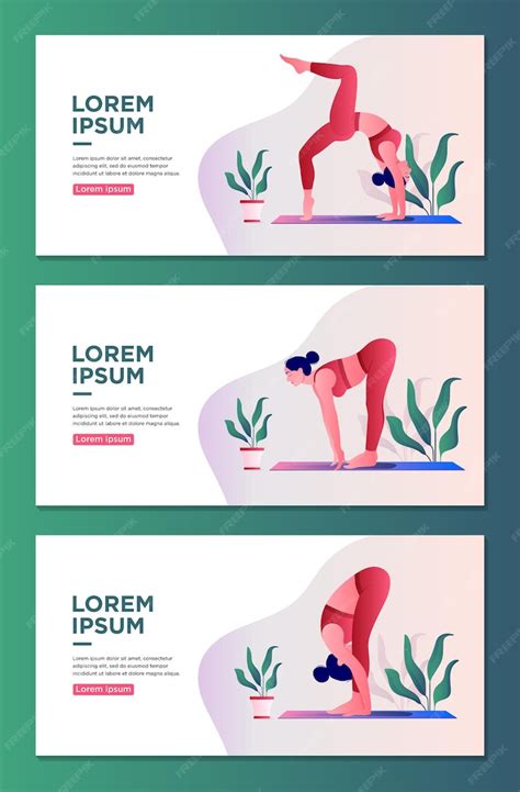 Premium Vector Yoga Class Landing Page Design Web Page Template For
