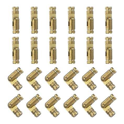 Uxcell Invisible Brass Barrel Hinges 40pcs 4x15mm Brass Concealed