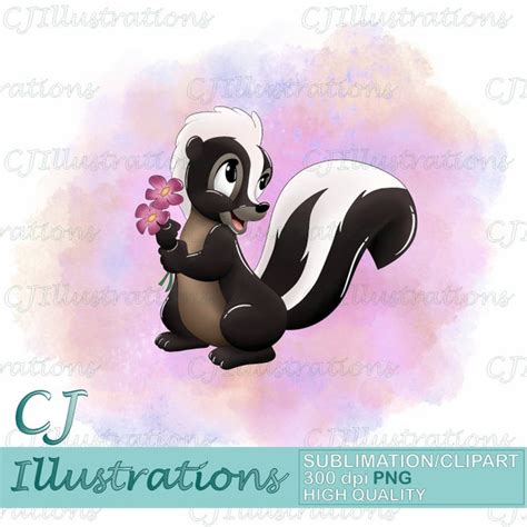 Bambi Flower Clipart Etsy