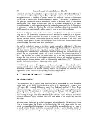 Visual Saliency Model Using Sift And Comparison Of Learning Approaches