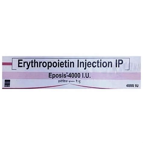 Erythropoitin Injection 4000 Iu Prescription At ₹ 1700piece In Jodhpur