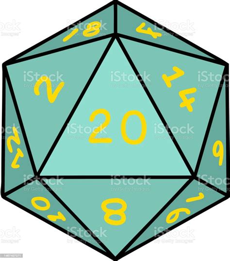 레트로 문신 스타일 내츄럴 20 D20 주사위 롤 굴리기에 대한 스톡 벡터 아트 및 기타 이미지 굴리기 문신 미술품 Istock