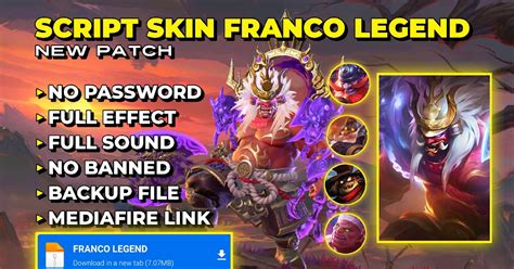 SCRIPT SKIN FRANCO LEGEND NO PASSWORD REPLACE 4