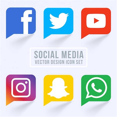 Beroemde Social Media Pictogrammen Gratis Vector