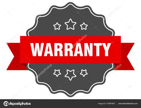 Warranty Red Label Warranty Isolated Seal Warranty Stock Vector By