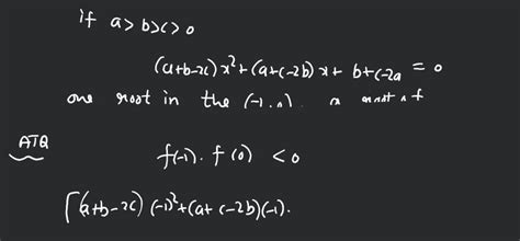 Ans Ab Fabc0 And A B 2cx² Ac 2bxbc 2a 0 Has One Oo