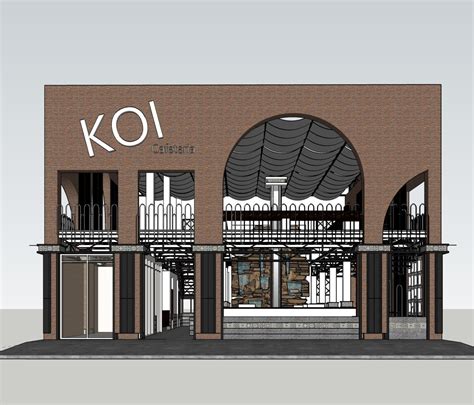 7022 Free Sketchup Cafeteria Exterior Model Download
