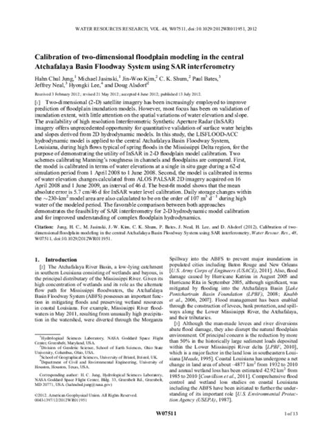 pdf calibration of two dimensional floodplain modeling in the central