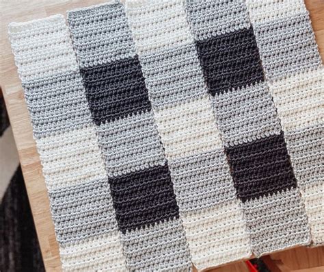 🧵 Crochet Gingham Blanket Free Pattern And Step By Step Guide Patterns Here