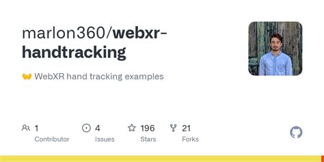 GitHub Marlon Webxr Handtracking WebXR Hand Tracking Examples