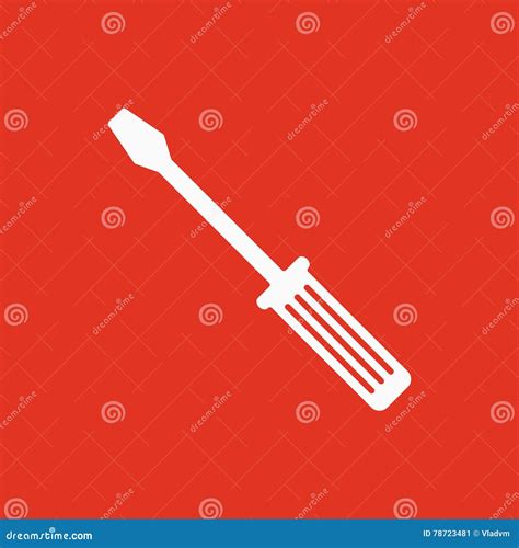 El Icono Del Destornillador Símbolo De Los Ajustes Plano Ilustración