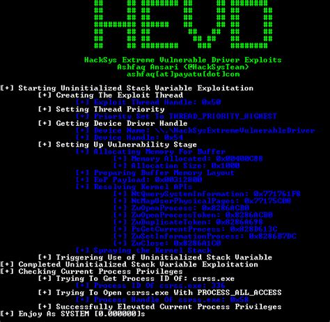 Uninitialized Stack Variable Windows Kernel Exploitation