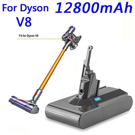 다이슨 V8 12800mah 21 6v 배터리 도구 전원 배터리 V8 시리즈 V8 푹신한 리튬 이온 Sv10 진공 청소기