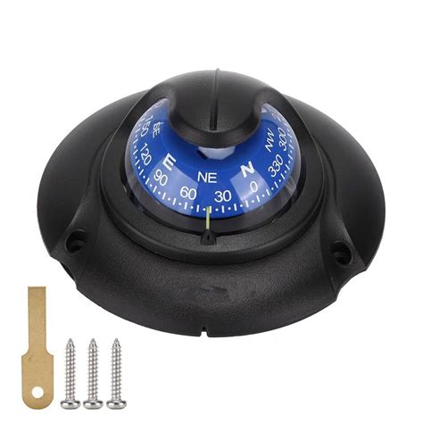 Wene Boat Compass Dash Mount Flush Boating Compass Dashboard Suction