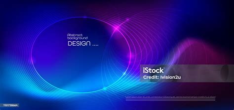 그림 초록 빛나는 네온 빛 효과 물결 선 물결 모양 패턴입니다 파란색 배경에 벡터 디자인 통신 테크노 웹 또는 배너 배경을 위한 미래형 디지털 기술 0명에 대한 스톡 벡터