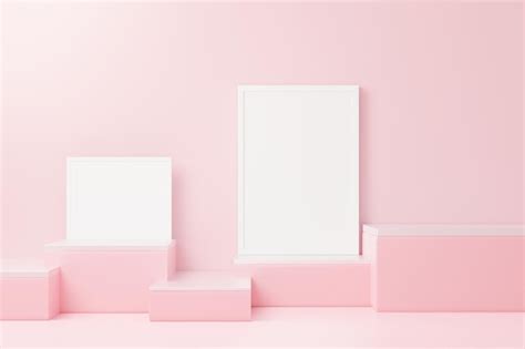 製品のプレゼンテーションと広告のための3dレンダリング抽象ディスプレイ表彰台プラットフォームすっきりとしたデザインの最小限のシーン背景
