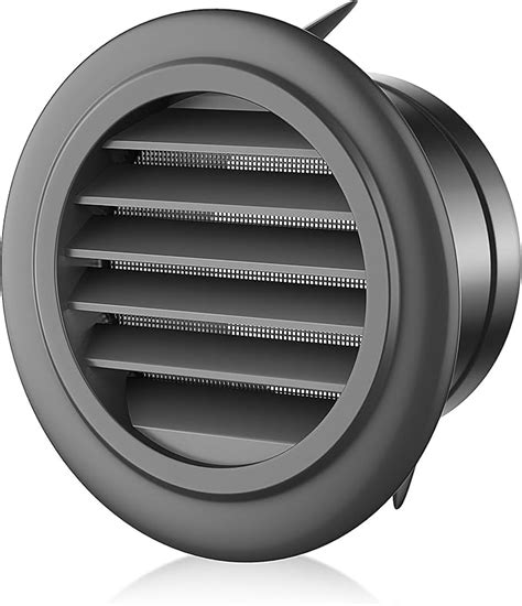 6 Inch Soffit Vent For Exhaust Fan With Built In Mesh Screen Black Round Soffit Exhaust Vent