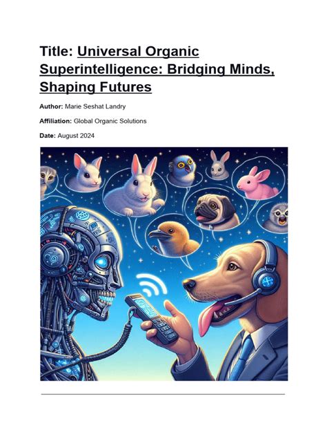 Universal Organic Superintelligence Bridging Minds Shaping Futures