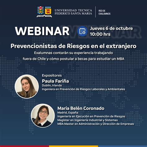 Webinar Prevencionistas De Riesgos En El Extranjero” Red De Exalumnos