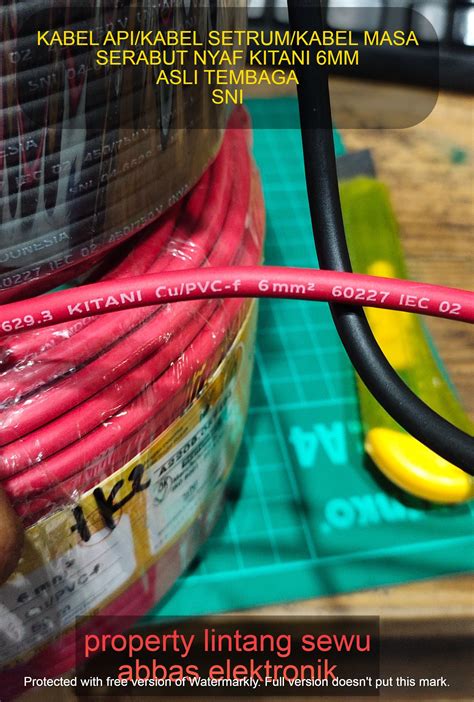 Kabel Aki Kabel Serabut Nyaf 6mm Kitani Kabel Api Kabel Masa Kabel Accu