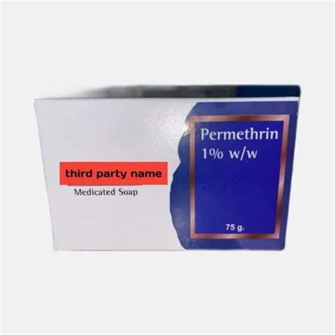 Third Party White Permithrin Soap 1 For Body Packaging Size 75 Gm