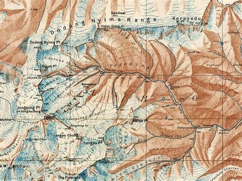 Map Of Sikkim And Himalayas Comprehensive Topographical Map Of