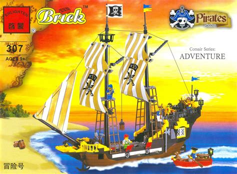 Enlighten Brick 307 Пиратский корабль Adventure