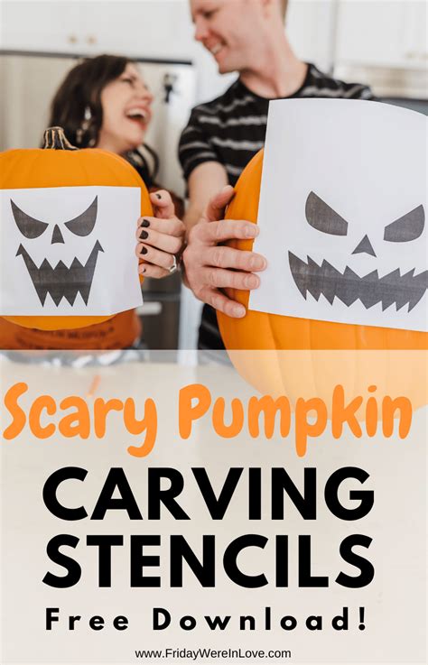 Scary Pumpkin Stencils Free Printable Friday We Re In Love