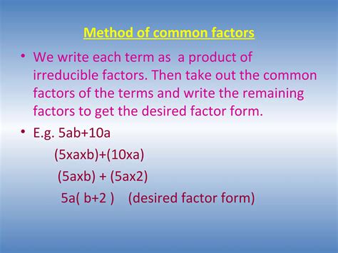 Factorisation Ppt