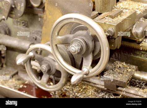 Lathe Controls Industrial Stock Photo Alamy
