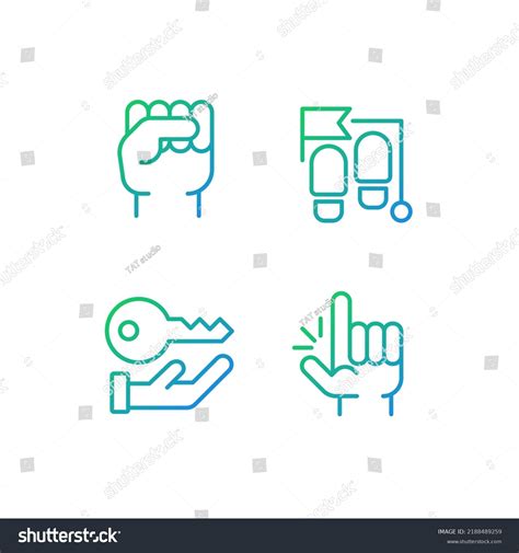 goal setting pixel perfect gradient linear stock vector royalty free