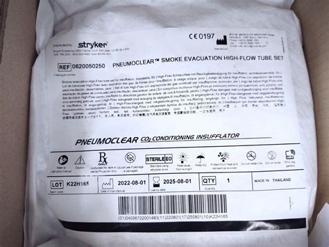 New Stryker 0620050250 Pneumoclear Smoke Evacuation High Flow Tube Set