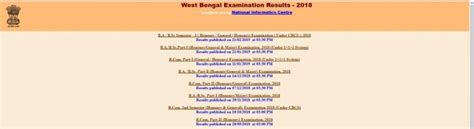 calcutta university declares ba bsc semester i results wbresults nic