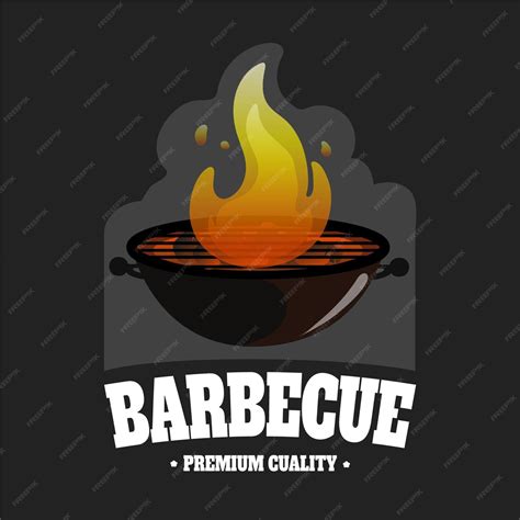 크리 에이 티브 바베큐 로고 템플릿 무료 벡터