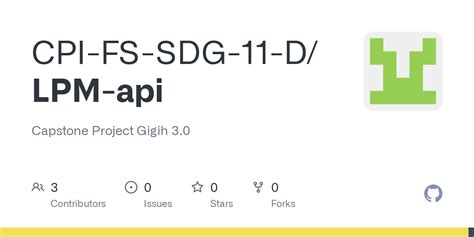 Github Cpi Fs Sdg D Lpm Api Capstone Project Gigih