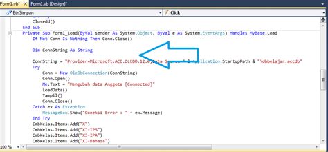 Aplikasi Sederhana Menampilkan Simpan Edit Dan Hapus Database Di VB NET Menggunakan Office