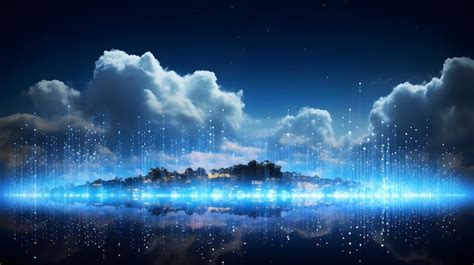 premium photo abstract visualization of cloud computing services