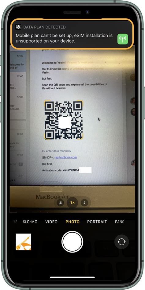 Errors While Scanning The Qr Code Yesim Help Center