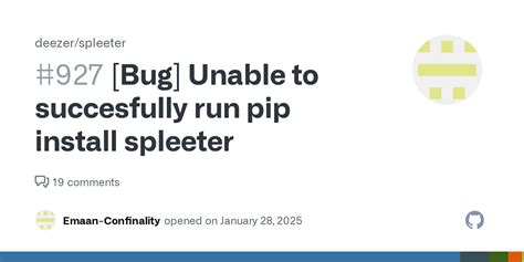 Bug Unable To Succesfully Run Pip Install Spleeter · Issue 927