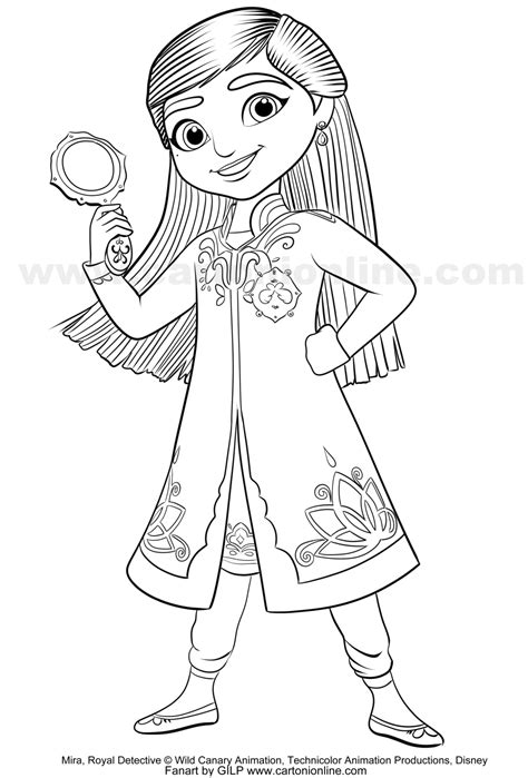 Desenho De Mira Mikku Chikku De Mira A Detetive Do Reino Para Colorir