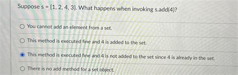 Solved Suppose S 1243 ﻿what Happens When Invoking