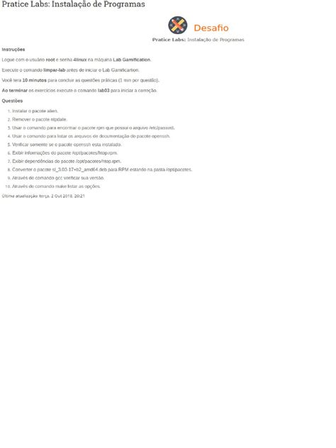 Aula 03 Pratice Labs Instalação De Programas Pdf