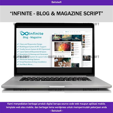 Jual Source Code Aplikasi Web Infinite Blog And Magazine Script D488
