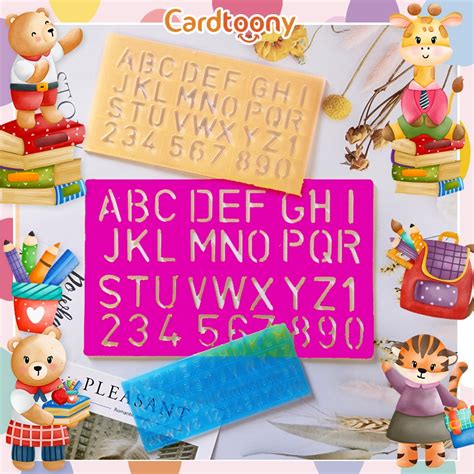 Jual 3 Pcs Penggaris Stencil Huruf Abjad Balok Cetakan Stencil Ruler Shopee Indonesia