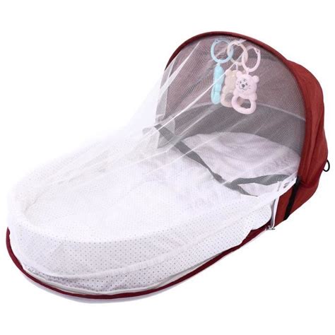 Omabeta Berceau pliant bébé Lit Bébé Pliable Moustiquaire en Tissu Doux